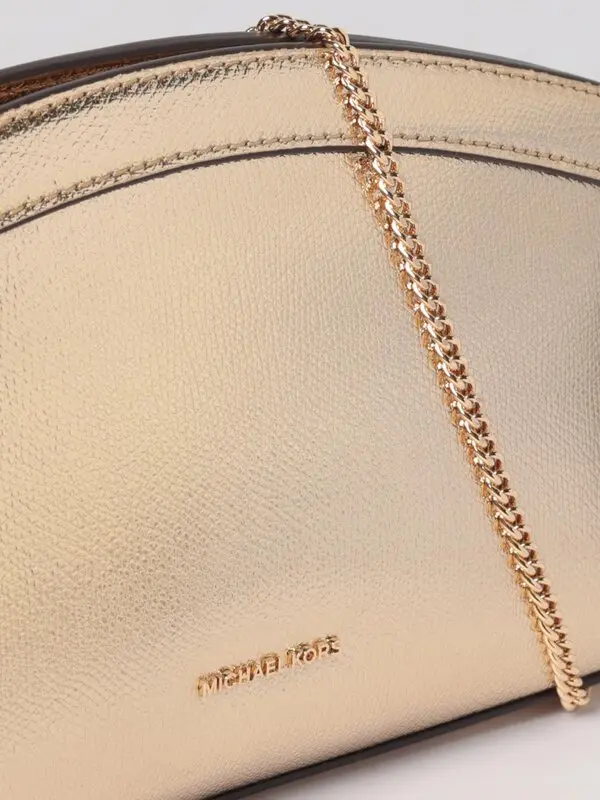 Michael Kors Small Athena Convertible Clutch In Metallic Leather - Gold