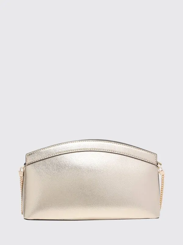 Michael Kors Small Athena Convertible Clutch In Metallic Leather - Gold