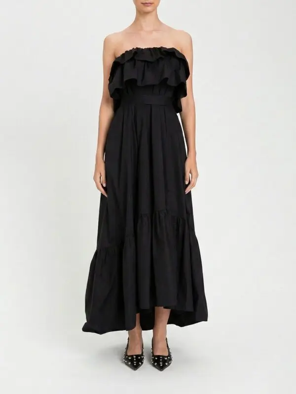TWINSET Asymmetric Stretch Cotton Dress
