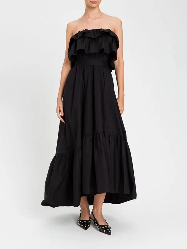 TWINSET Asymmetric Stretch Cotton Dress