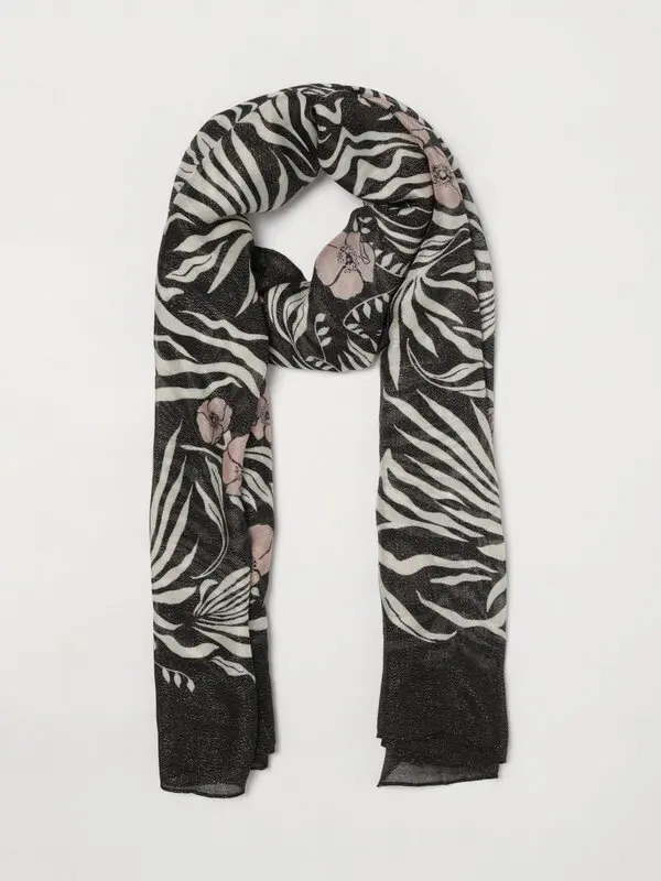 Liu Jo Viscose Blend Stole With Floral Motif