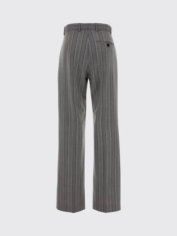 Stella McCartney Gray Wool Striped Palazzo Trousers