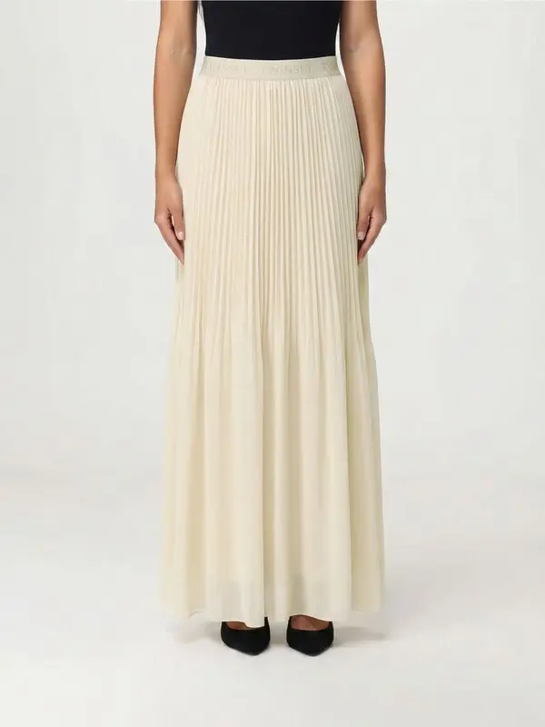 TWINSET Pleated Long Skirt In Crêpe