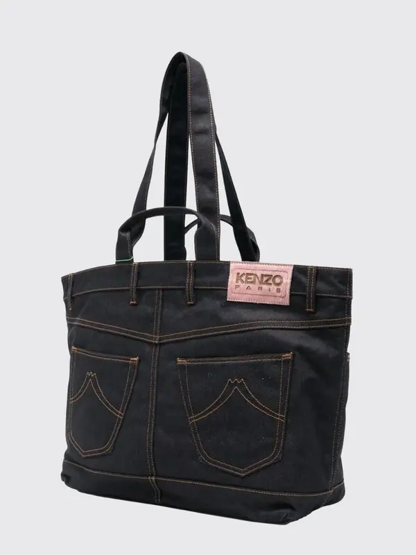Kenzo Cotton Denim Tote Bag
