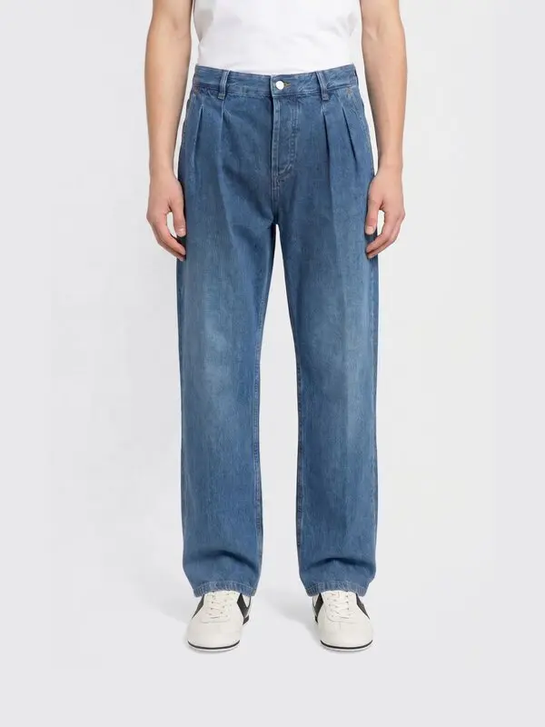 MARINE SERRE Wide Leg Cotton Denim Jeans