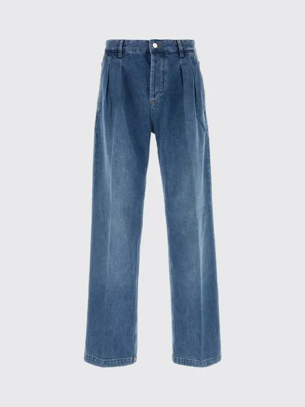 MARINE SERRE Wide Leg Cotton Denim Jeans