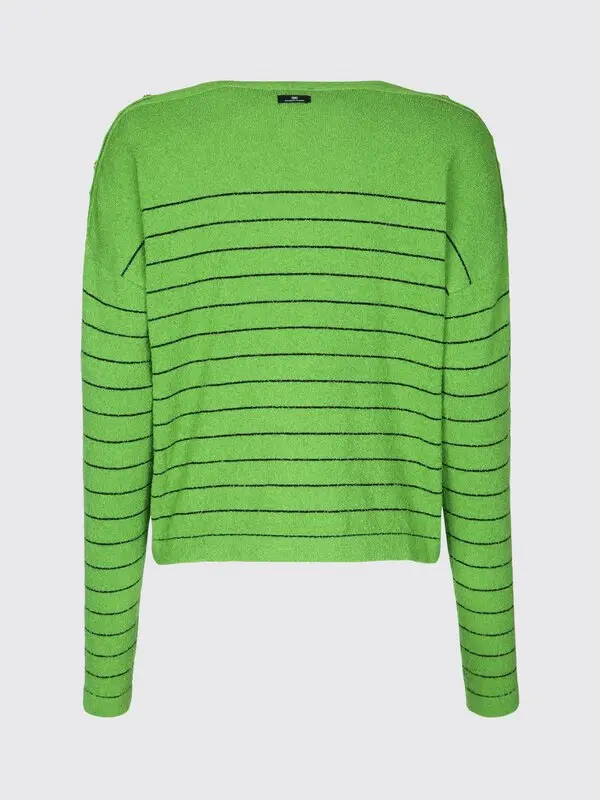 Elisabetta Franchi Striped Cotton Blend Jumper