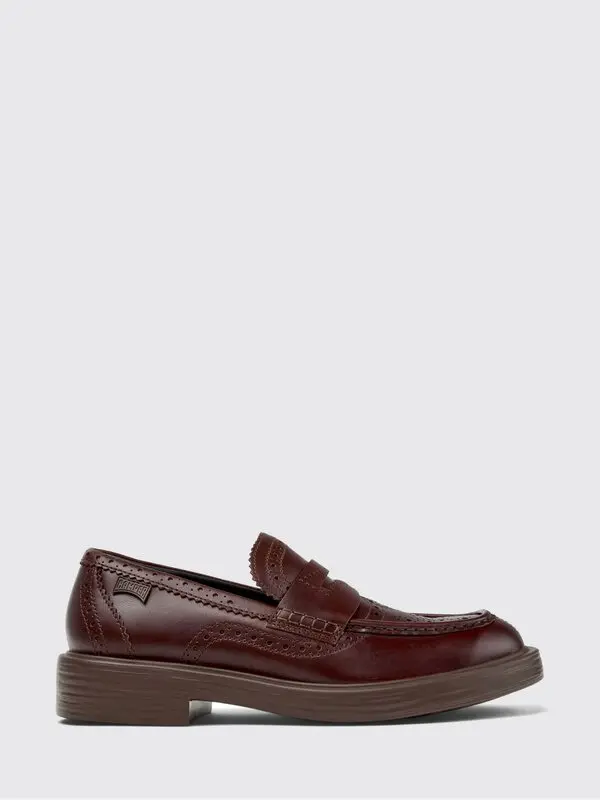 Camper Loafers With Broguing Detail