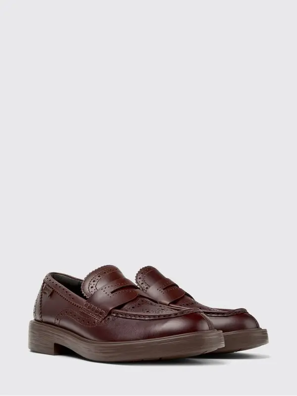 Camper Loafers With Broguing Detail