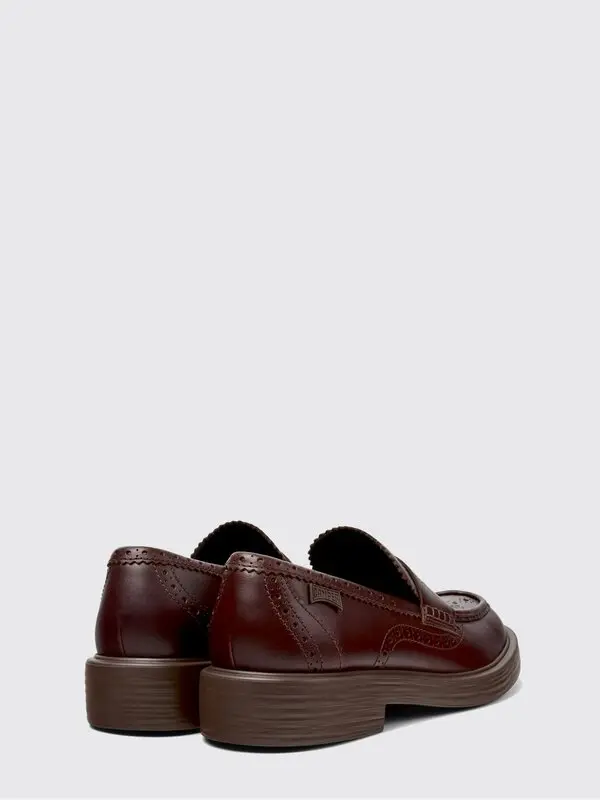 Camper Loafers With Broguing Detail