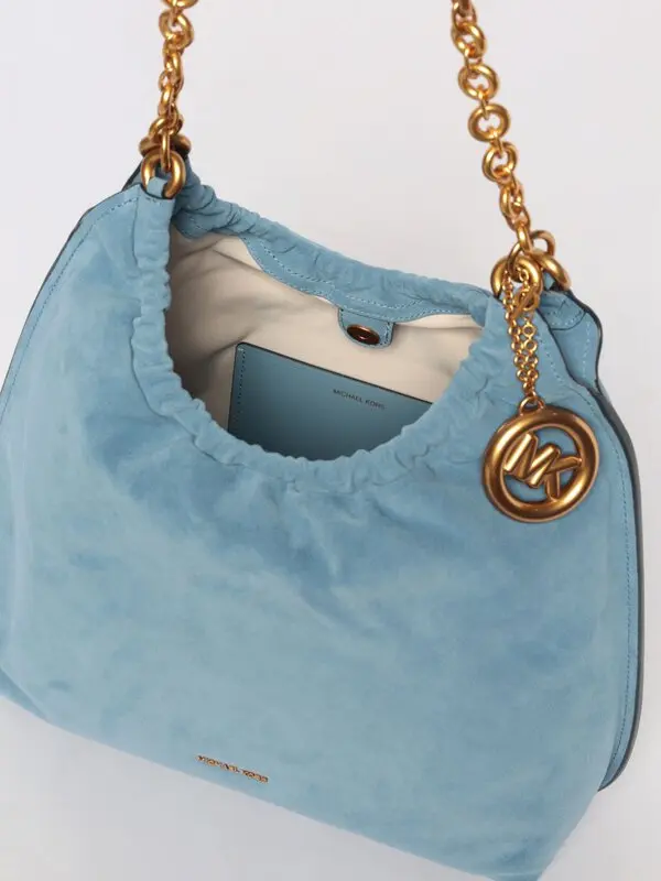 Michael Kors Indie Suede Shoulder Bag - Blue