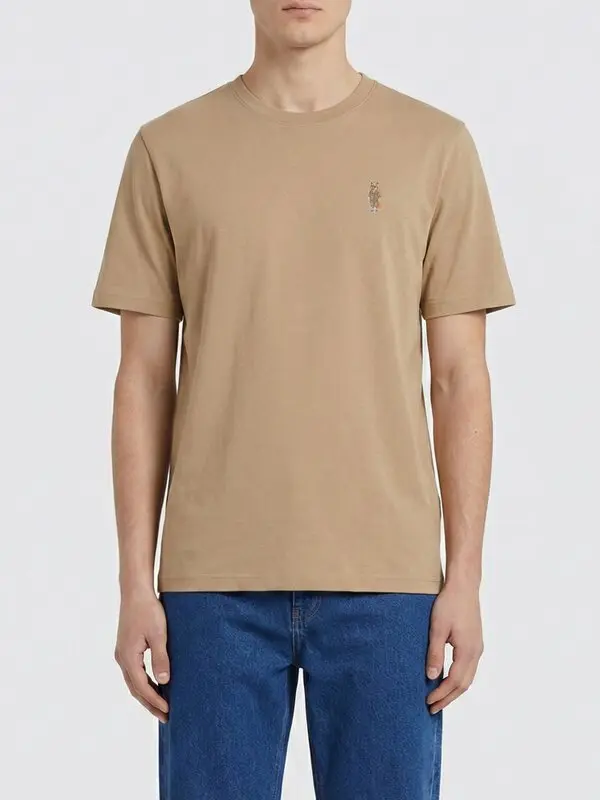 Maison Kitsuné Cotton T-shirt With Logo - Brown