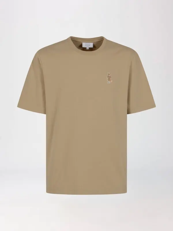 Maison Kitsuné Cotton T-shirt With Logo - Brown