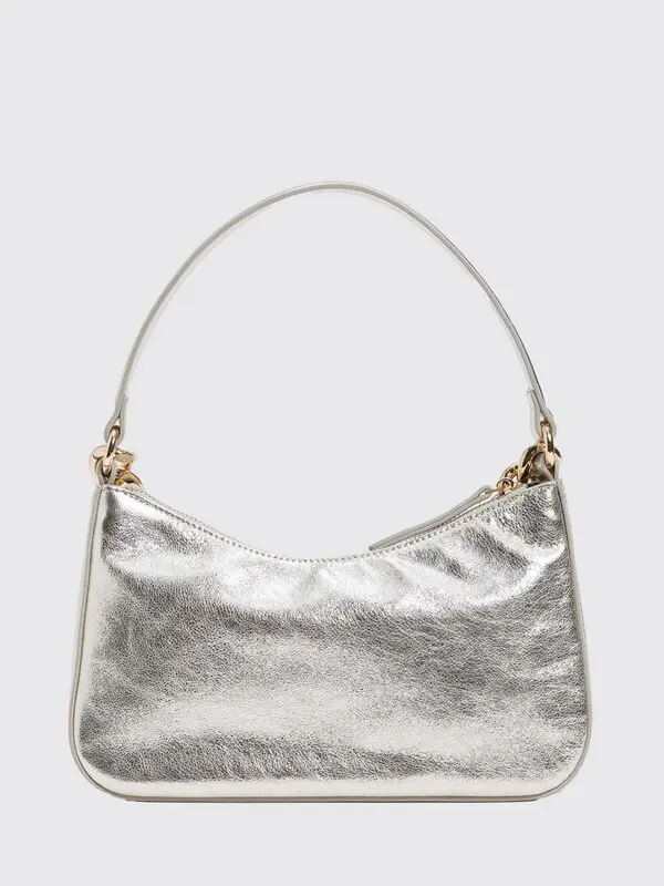 TWINSET Liliane Medium Laminated Leather Bag - Silver