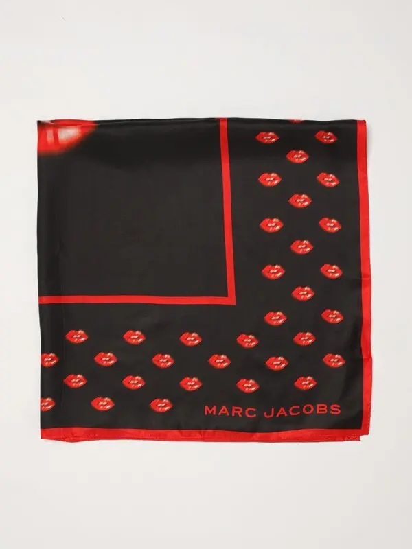 Marc Jacobs Printed Silk Scarf - Black