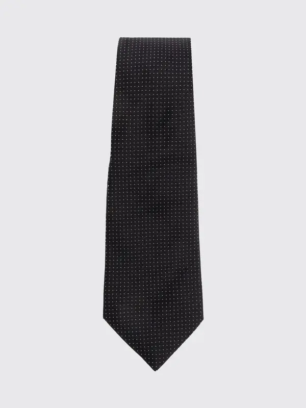 Giorgio Armani Polka Dot Silk Neck Tie - Black