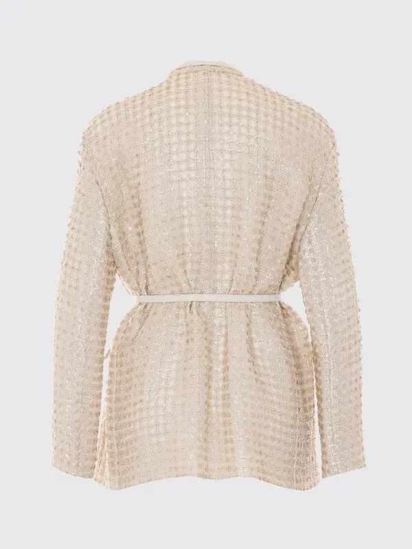 Brunello Cucinelli Silk Organza Blazer With Embroidered Sequins