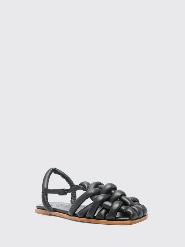 Hereu Braided Leather Slingback Sandals