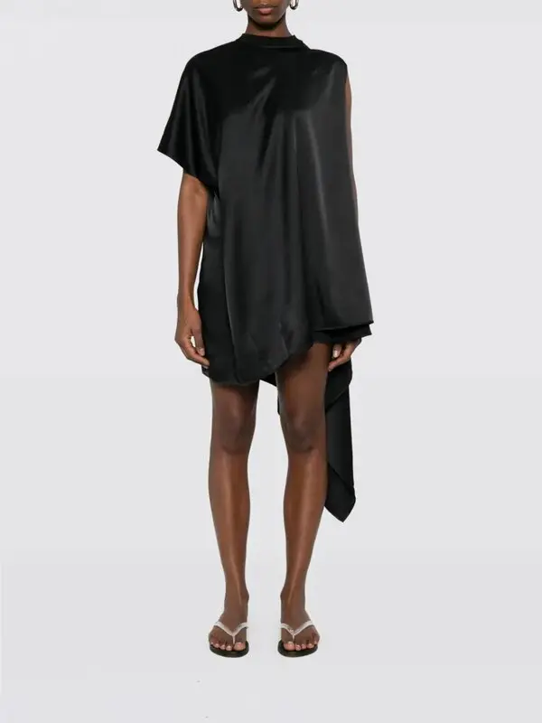 Coperni Satin One-shoulder Mini Dress