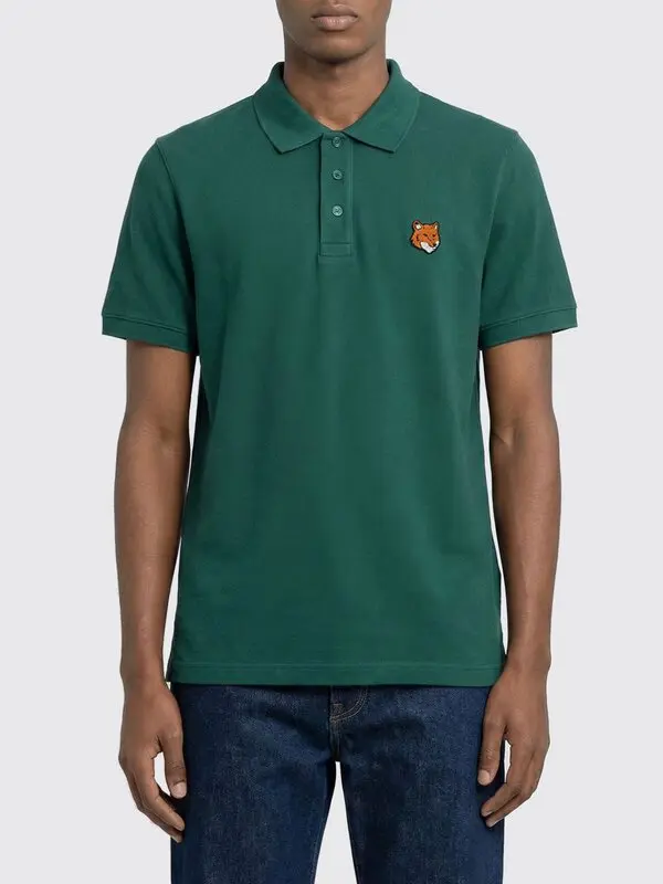 Maison Kitsuné Organic Cotton Polo Shirt - Green