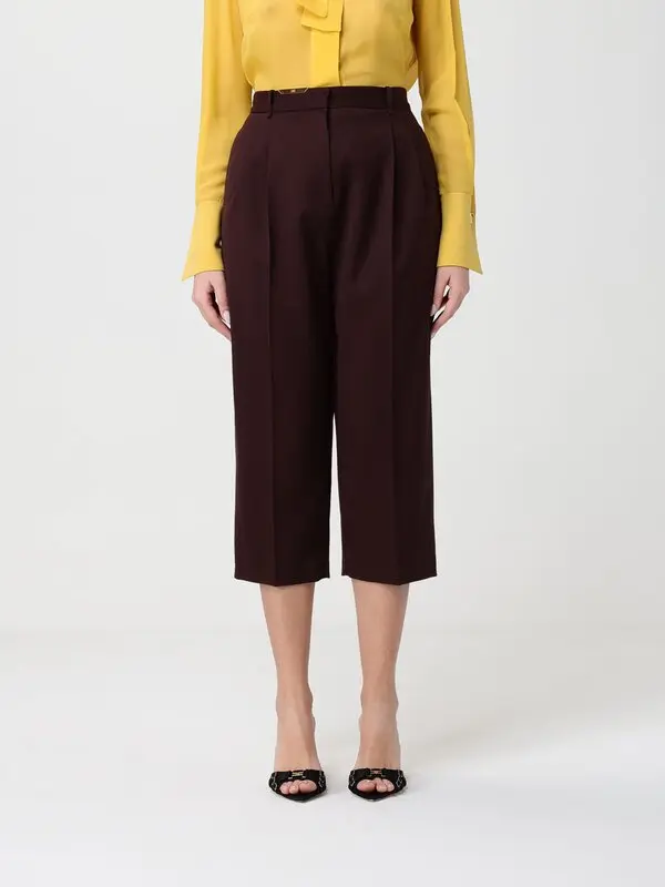 Elisabetta Franchi Cropped Crêpe Trousers