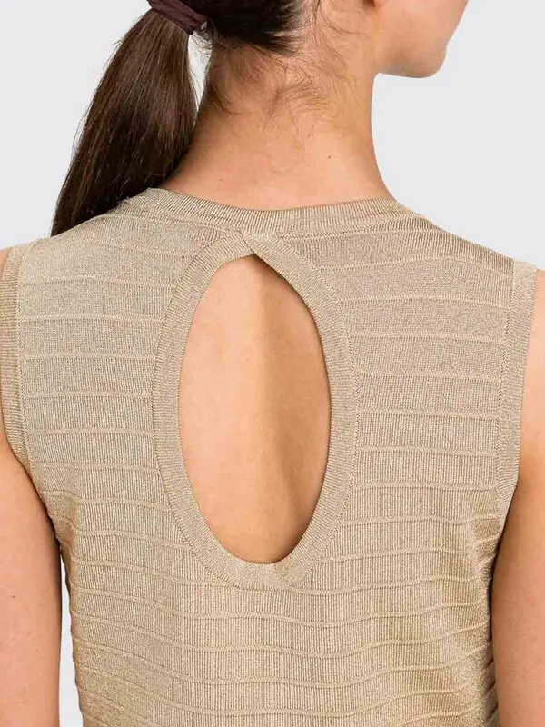 TWINSET Lurex Viscose Knit Long Dress