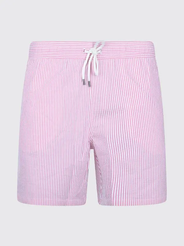 Polo Ralph Lauren Striped Cotton Blend Swimsuit - Pink