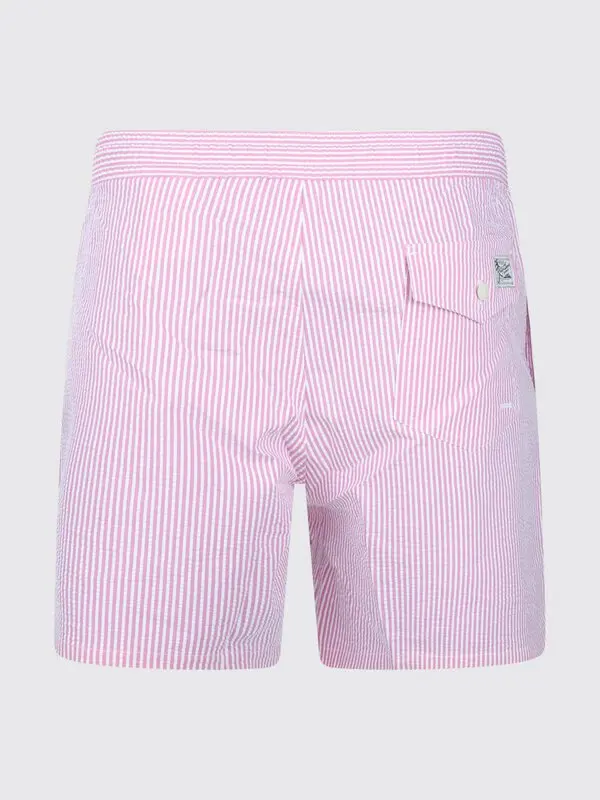 Polo Ralph Lauren Striped Cotton Blend Swimsuit - Pink