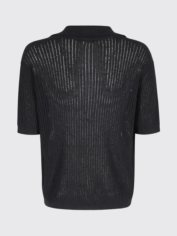 ROBERTO COLLINA Cotton Blend Knit Polo Shirt