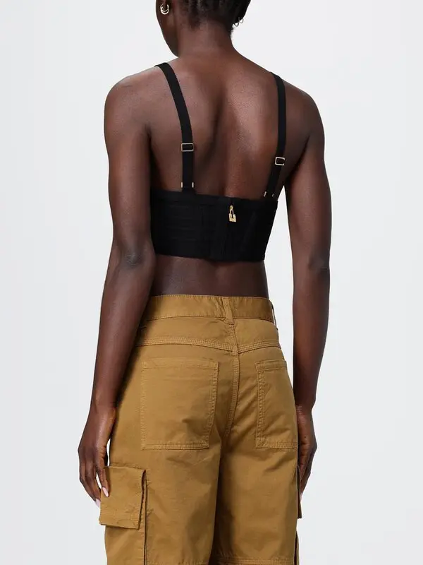 Elisabetta Franchi Stretch Viscose Cropped Top