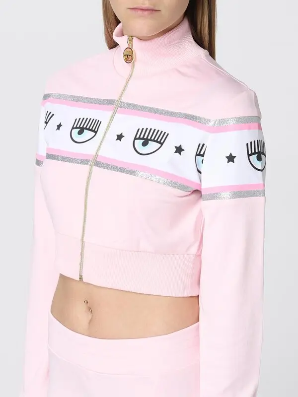 CHIARA FERRAGNI Zip-up Cropped Jacket And Flared Trousers Set