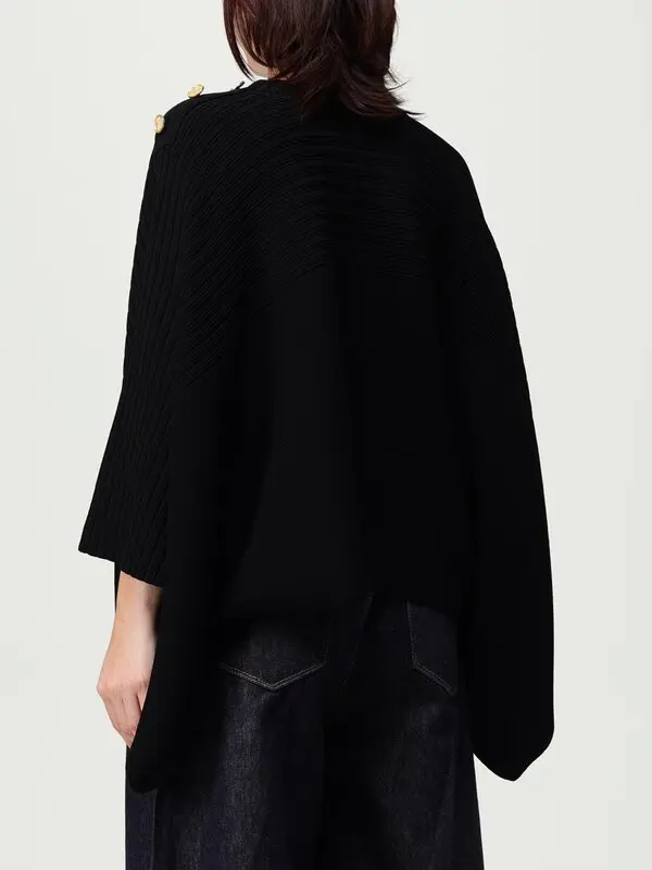 Karl Lagerfeld Ribbed Pullover With Button Detail