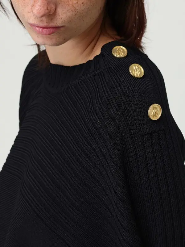 Karl Lagerfeld Ribbed Pullover With Button Detail