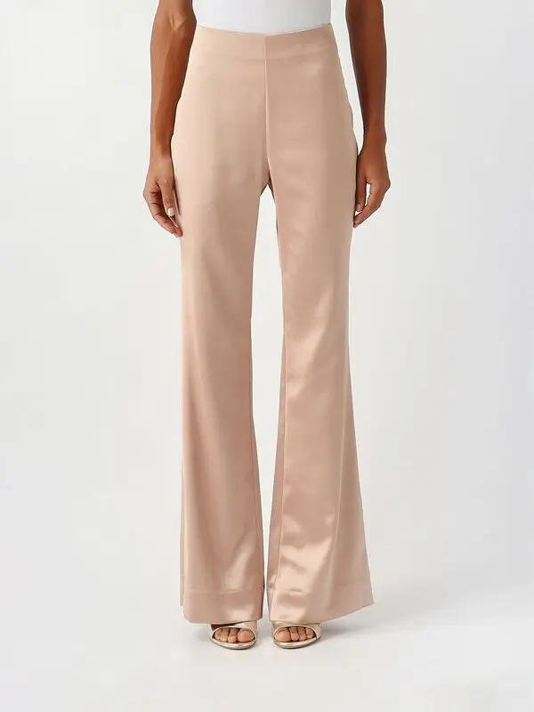 Pinko Satin Flared Trousers - Beige