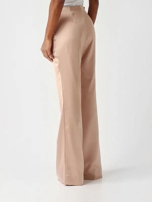 Pinko Satin Flared Trousers - Beige
