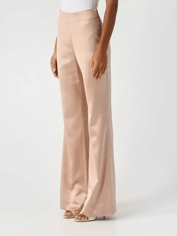 Pinko Satin Flared Trousers - Beige