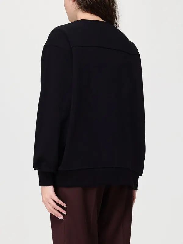 Elisabetta Franchi Cut-out Cotton Sweatshirt - Black