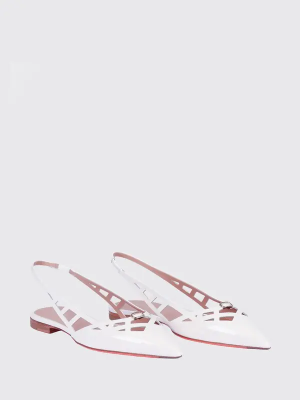 Santoni Patent Leather Slingback Ballet Flats