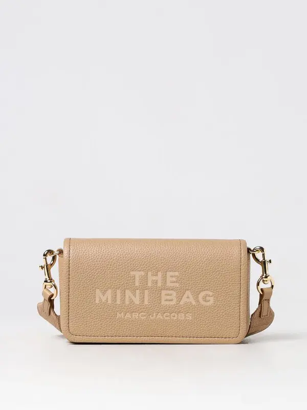 Marc Jacobs Leather Cross Body Bag - Beige