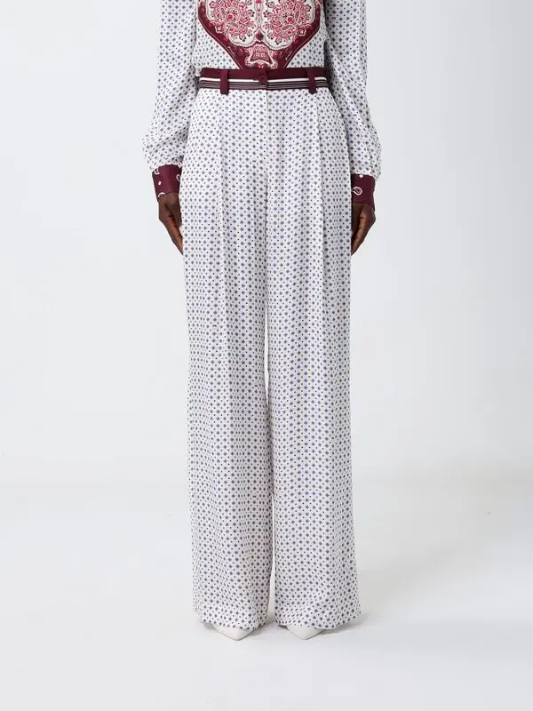 Pinko Printed Viscose Palazzo Trousers