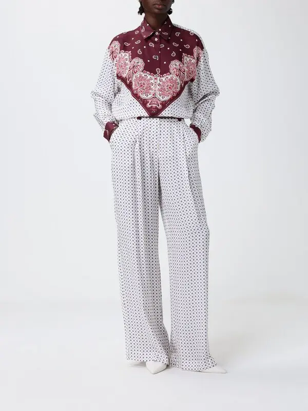 Pinko Printed Viscose Palazzo Trousers