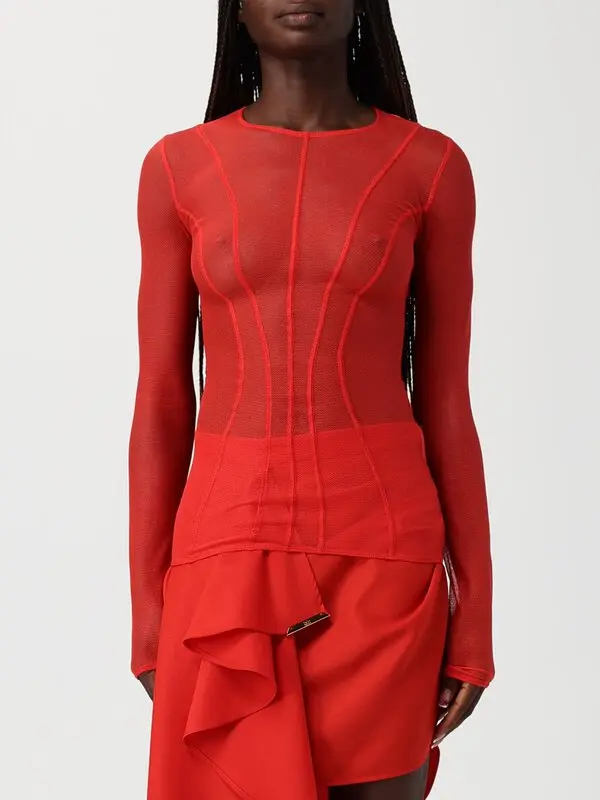 Elisabetta Franchi Transparent Tulle Top