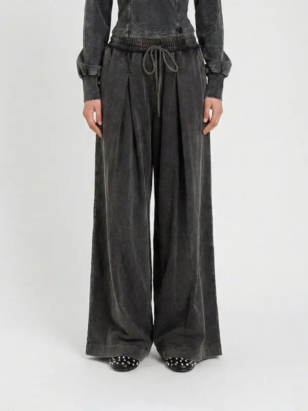 TWINSET Wide-leg Cotton Trousers