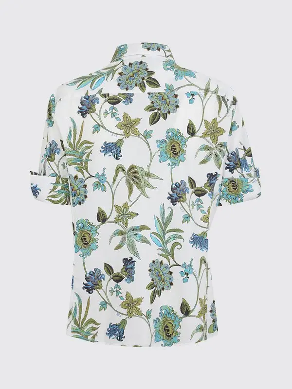 FAY Floral Print Cotton Shirt