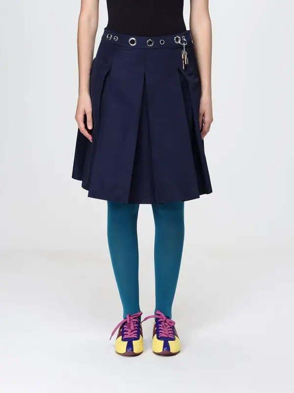Marc Jacobs Cotton And Nylon Pierced Flared Skirt
