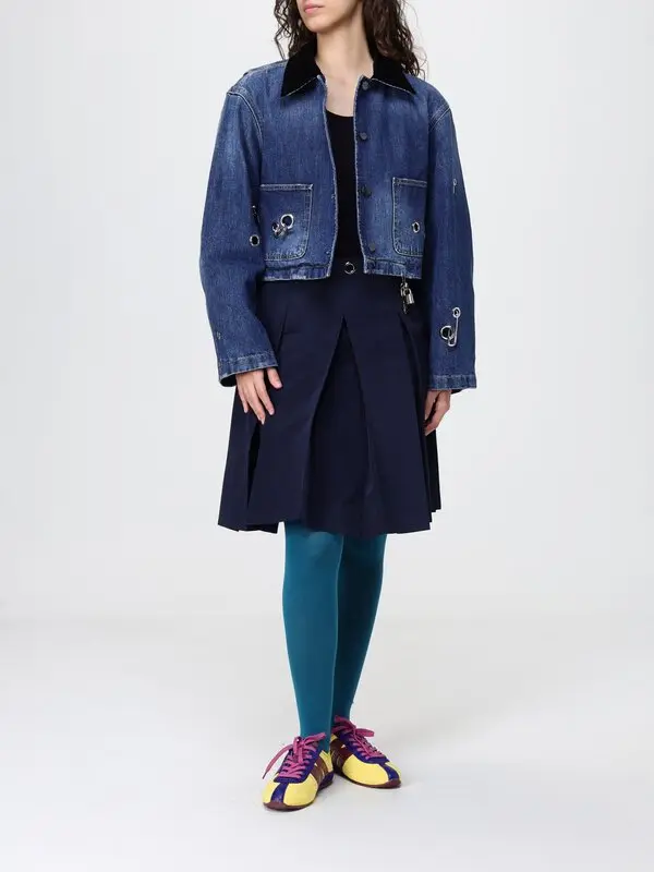 Marc Jacobs Cotton And Nylon Pierced Flared Skirt