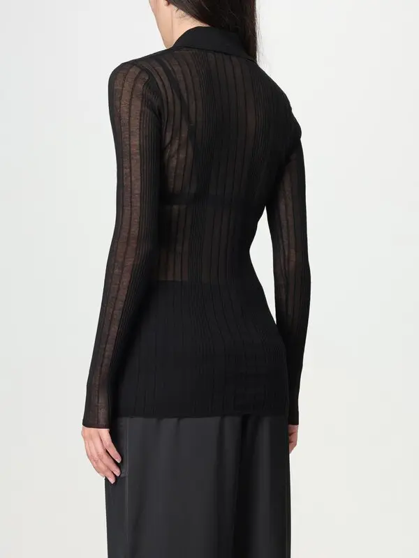 Pinko Ribbed Collared Button-up Cardigan