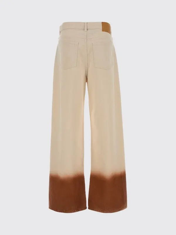 Alanui High-waisted Wide-leg Jeans With Abstract Print - White