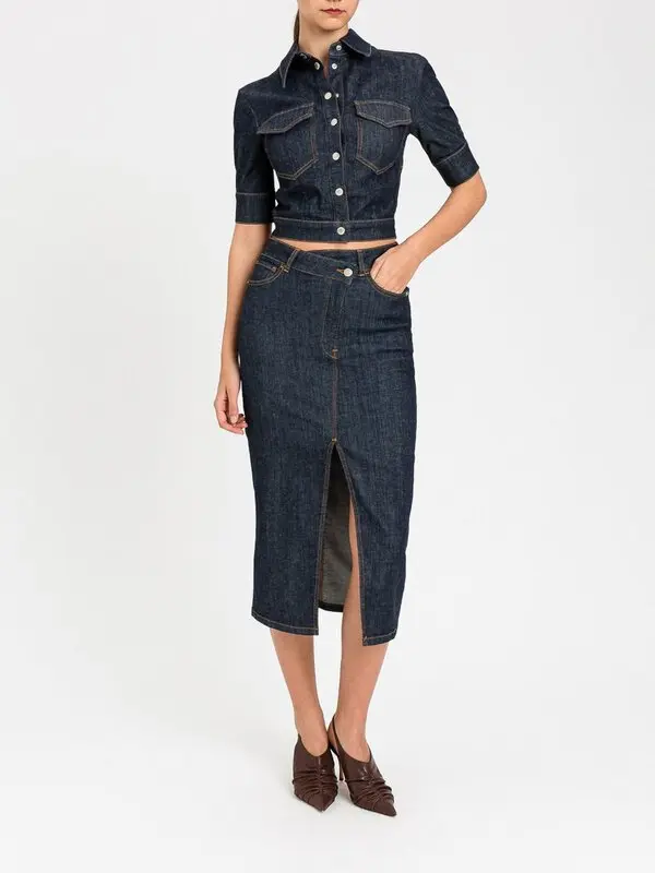 TWINSET Stretch Pencil Midi Skirt