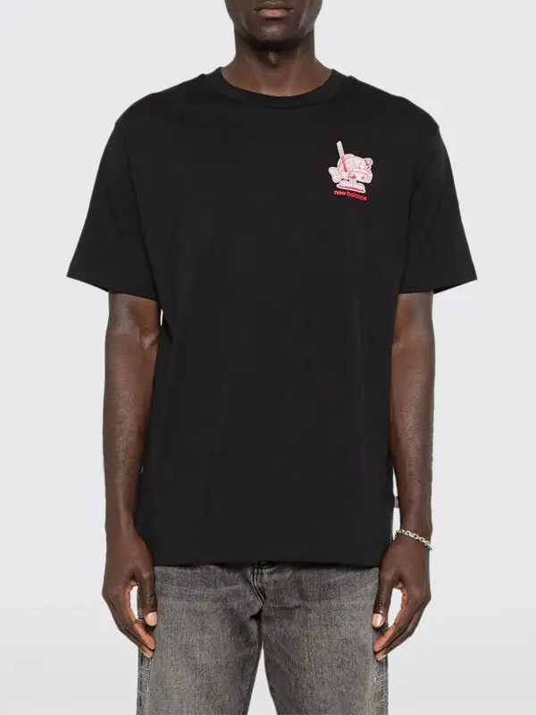 NEW BALANCE Printed Cotton T-shirt - Black